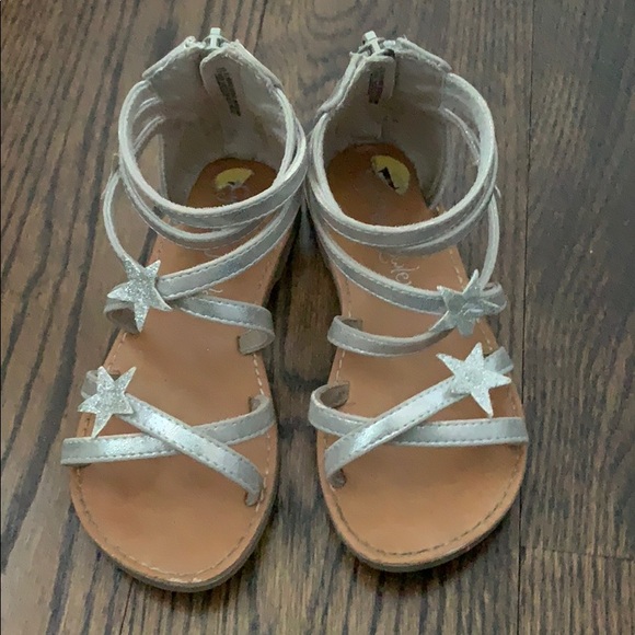 Shoes | Cynthia Rowell Silver Gladiator Sandals | Poshmark
